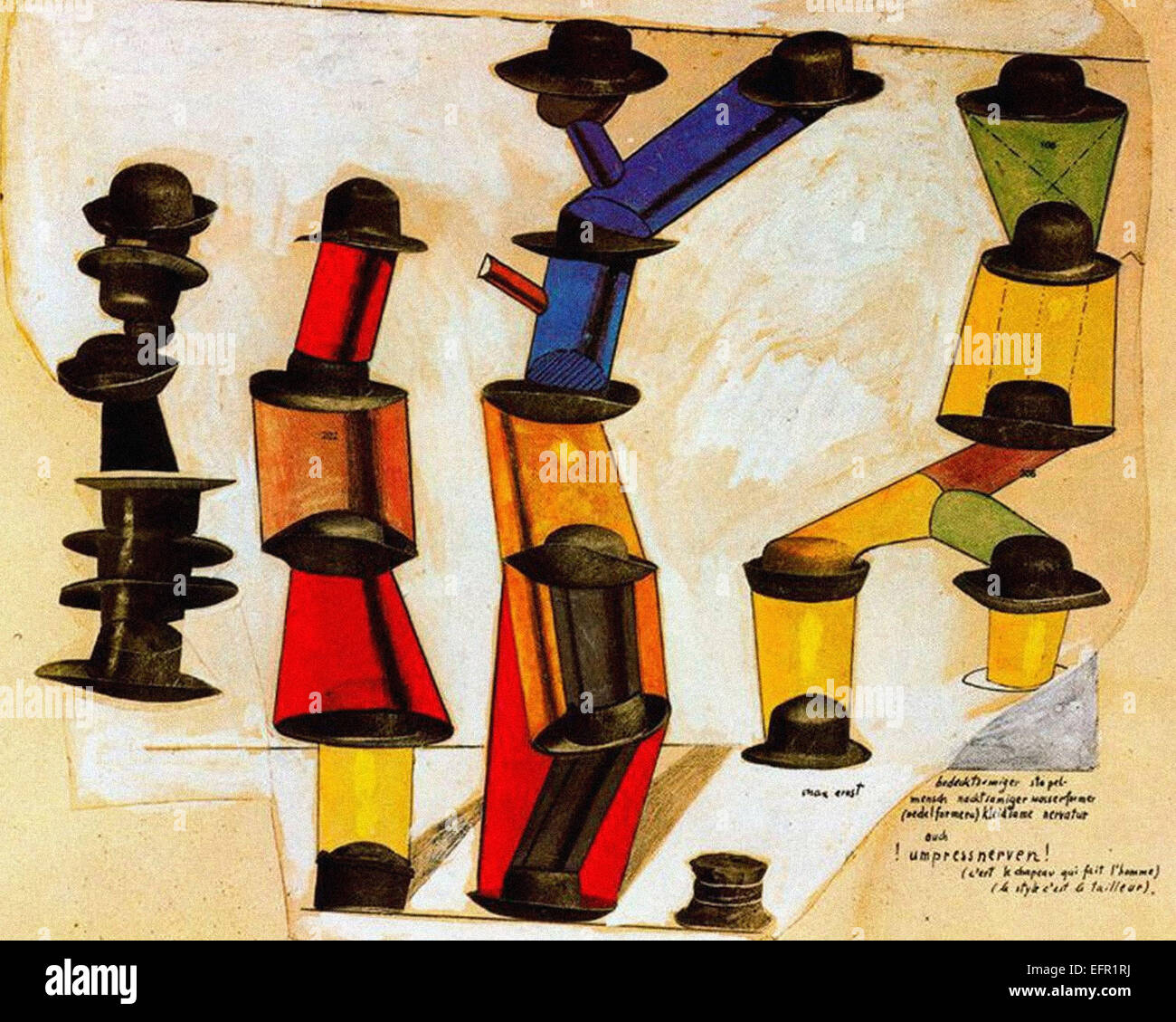 Max Ernst macht der Hut den Mann Stockfotografie - Alamy