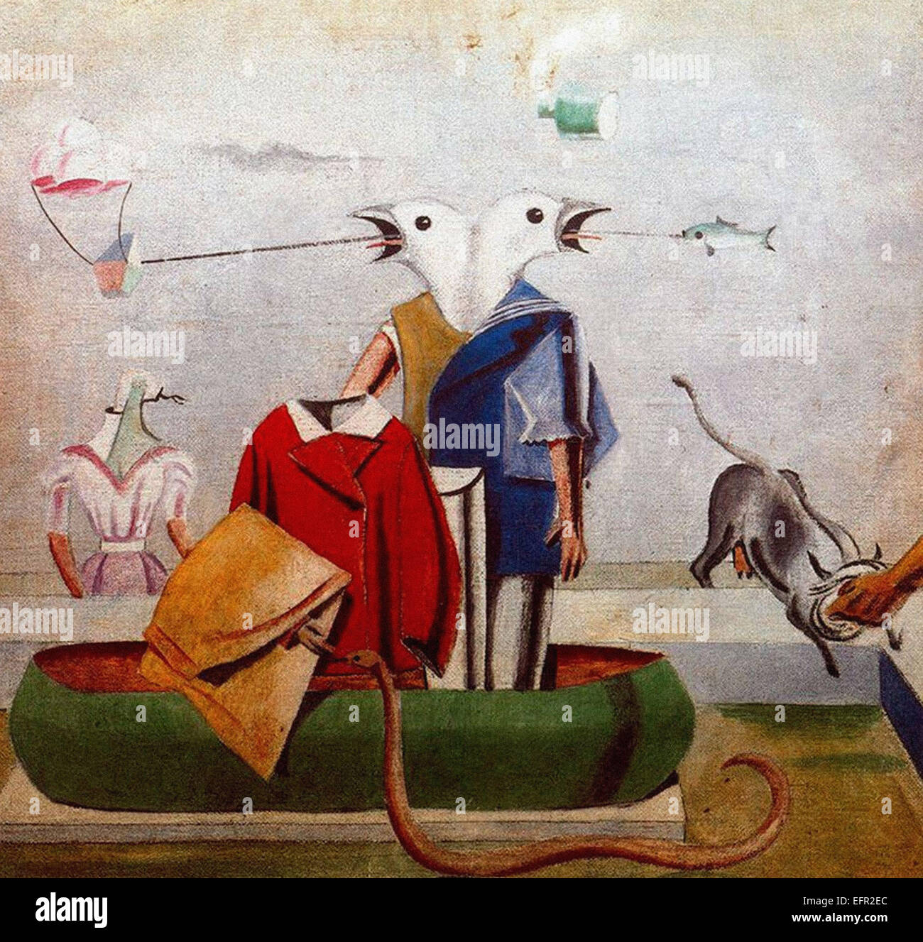 Max Ernst Vögel, Fische, Schlange und Vogelscheuche Stockfotografie - Alamy