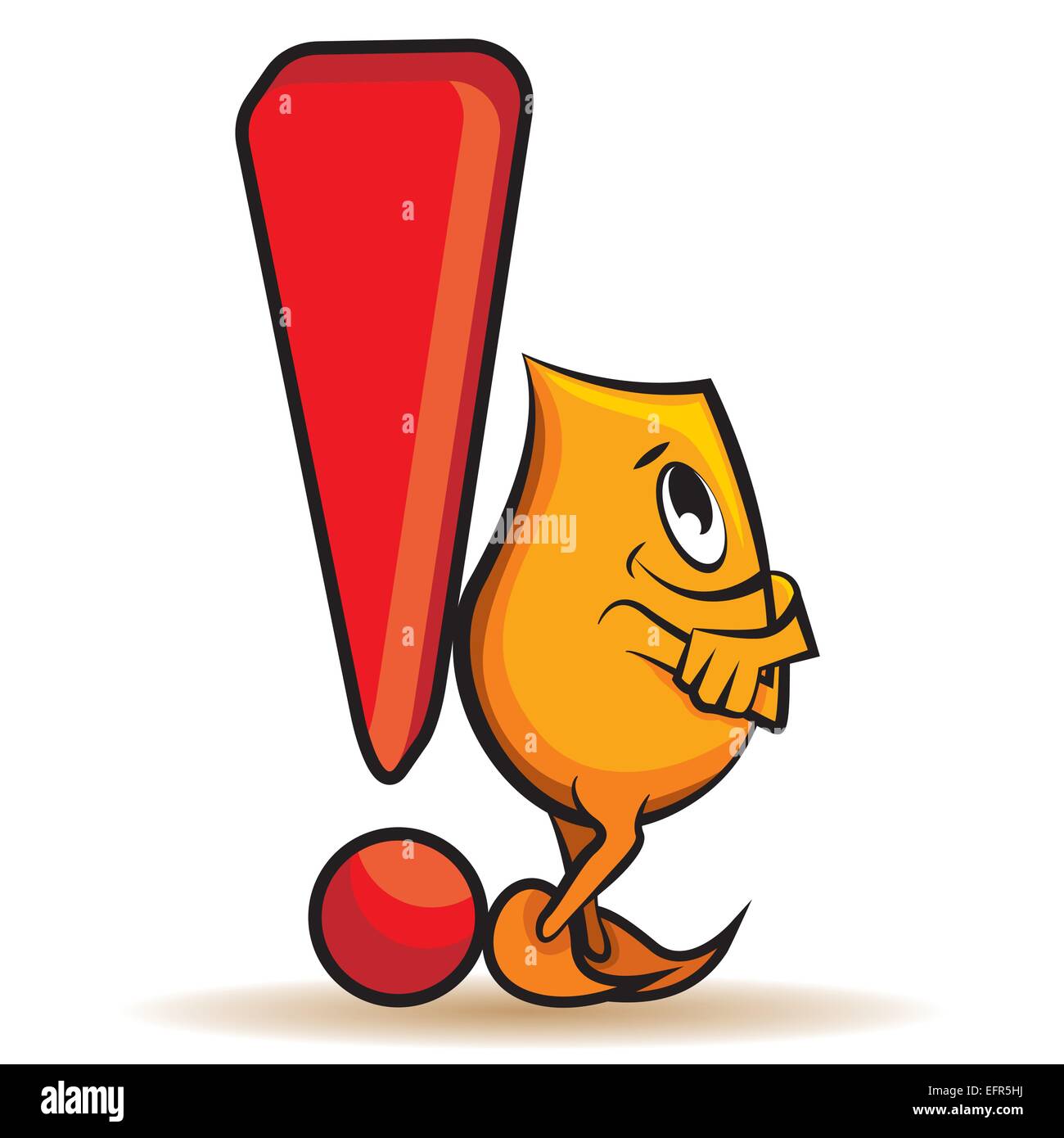 Cartoon exclamation mark character isolated -Fotos und -Bildmaterial in ...