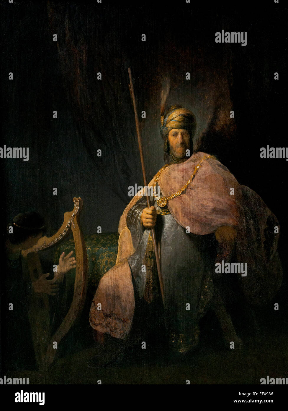 David mit harfe -Fotos und -Bildmaterial in hoher Auflösung – Alamy