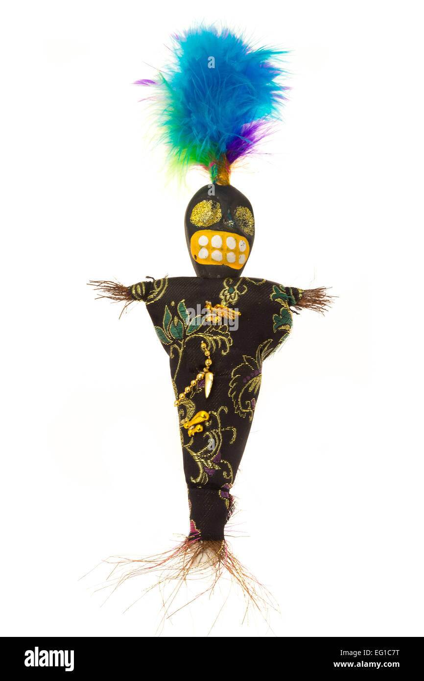 Voodoo-Puppe - Studio gedreht mit weißem Hintergrund Stockfotografie ...