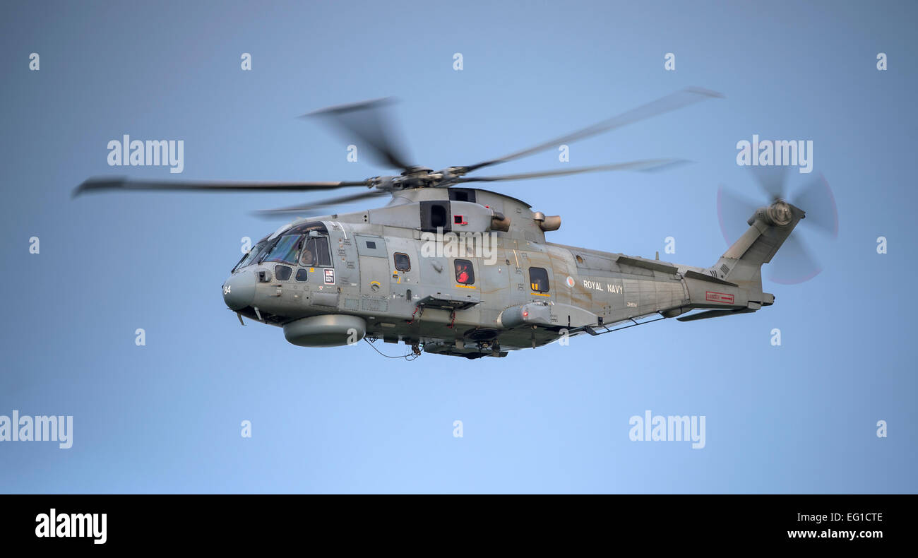 Königliche Marine Merlin MK2 Hubschrauber Stockfotografie - Alamy