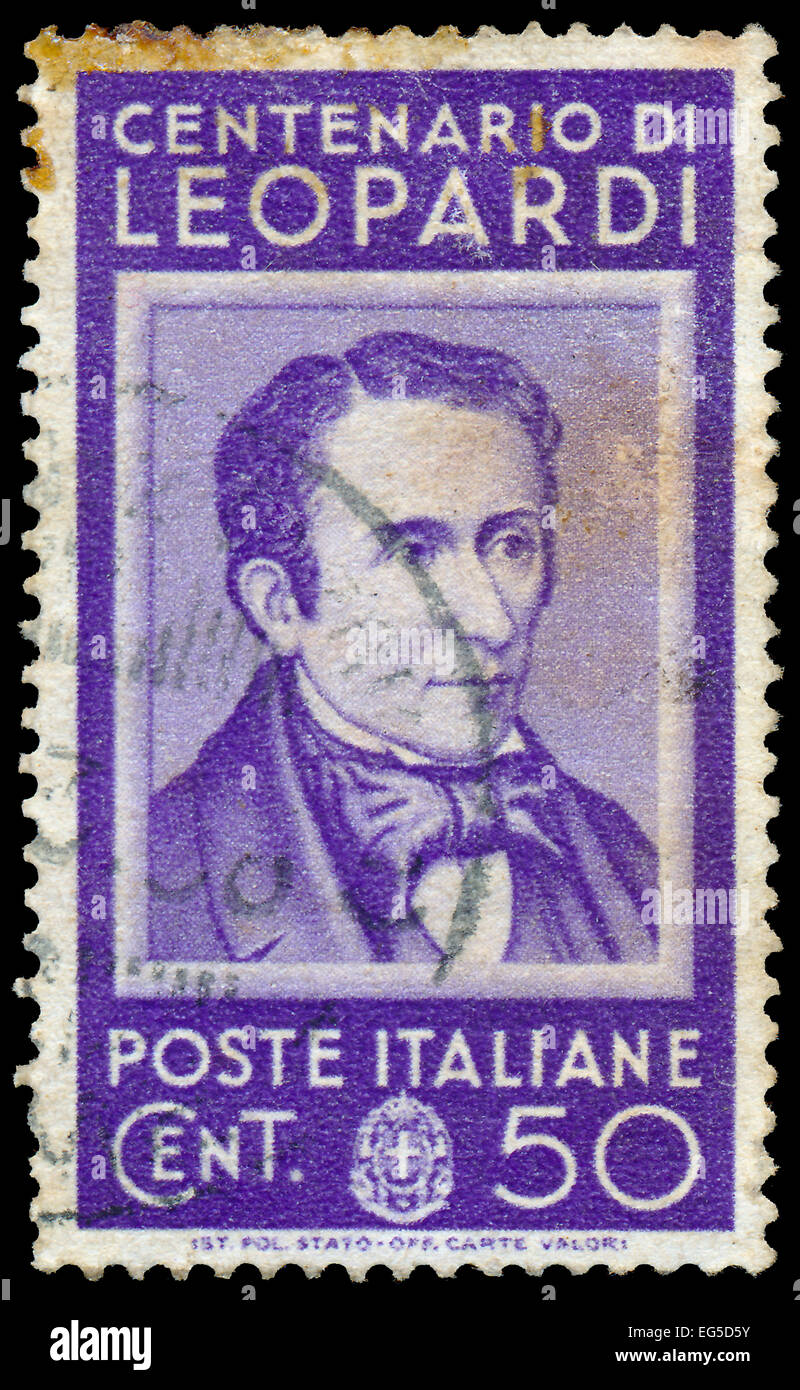 Italien - ca. 1937: eine Briefmarke gedruckt in Italien zeigt Graf ...