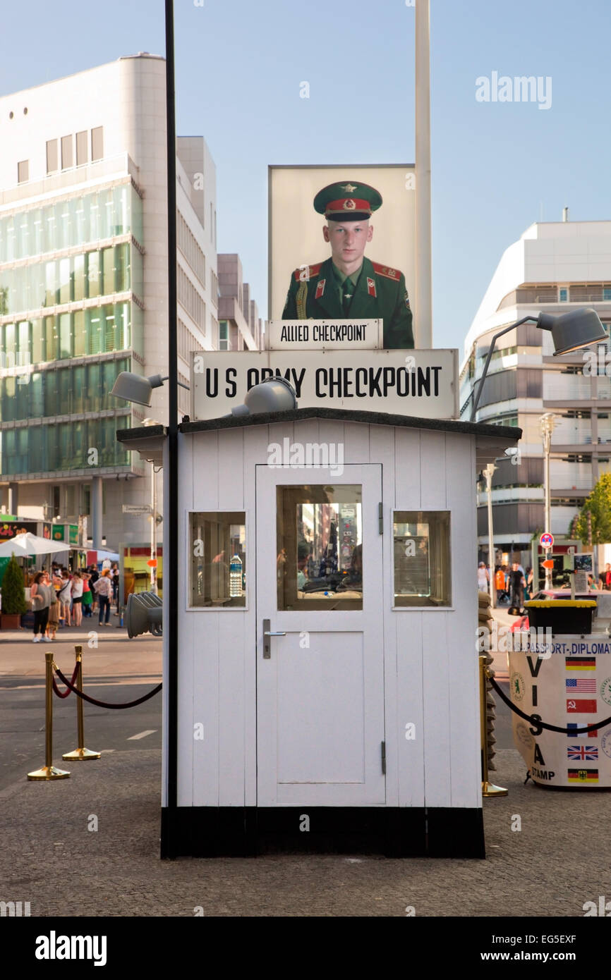 US Armee-Checkpoint in Berlin, Deutschland Stockfotografie - Alamy