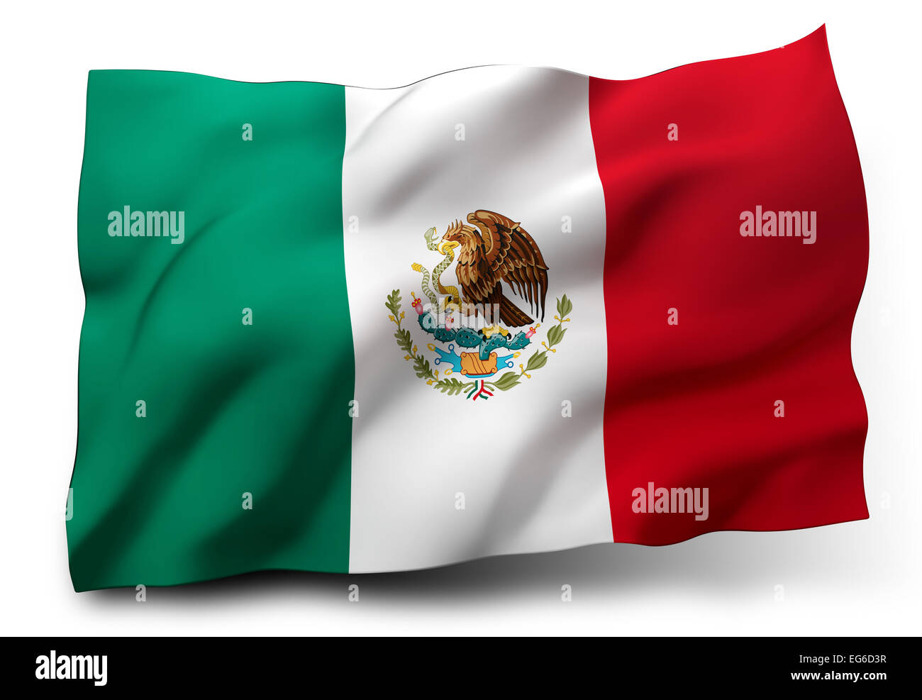 Mexico flag wavy flag mexico Ausgeschnittene Stockfotos und -bilder - Alamy