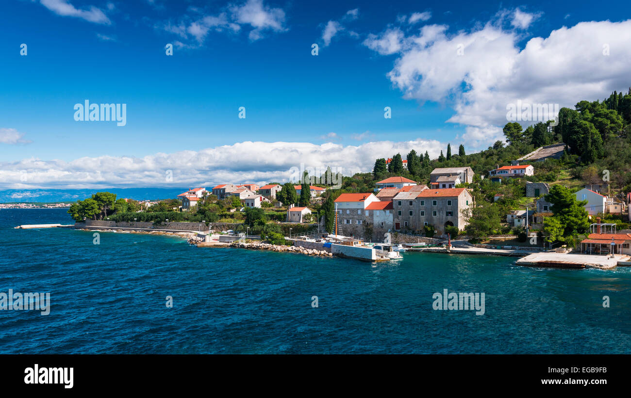 Stadt von Preko, Ugljan Insel, Dalmatien, Kroatien Stockfotografie - Alamy