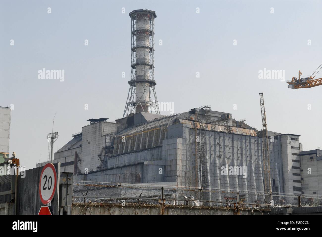 20 Jahre ab dem Nuklearunfall von Tschernobyl, Ort die Reaktor Zahlen 4 ...