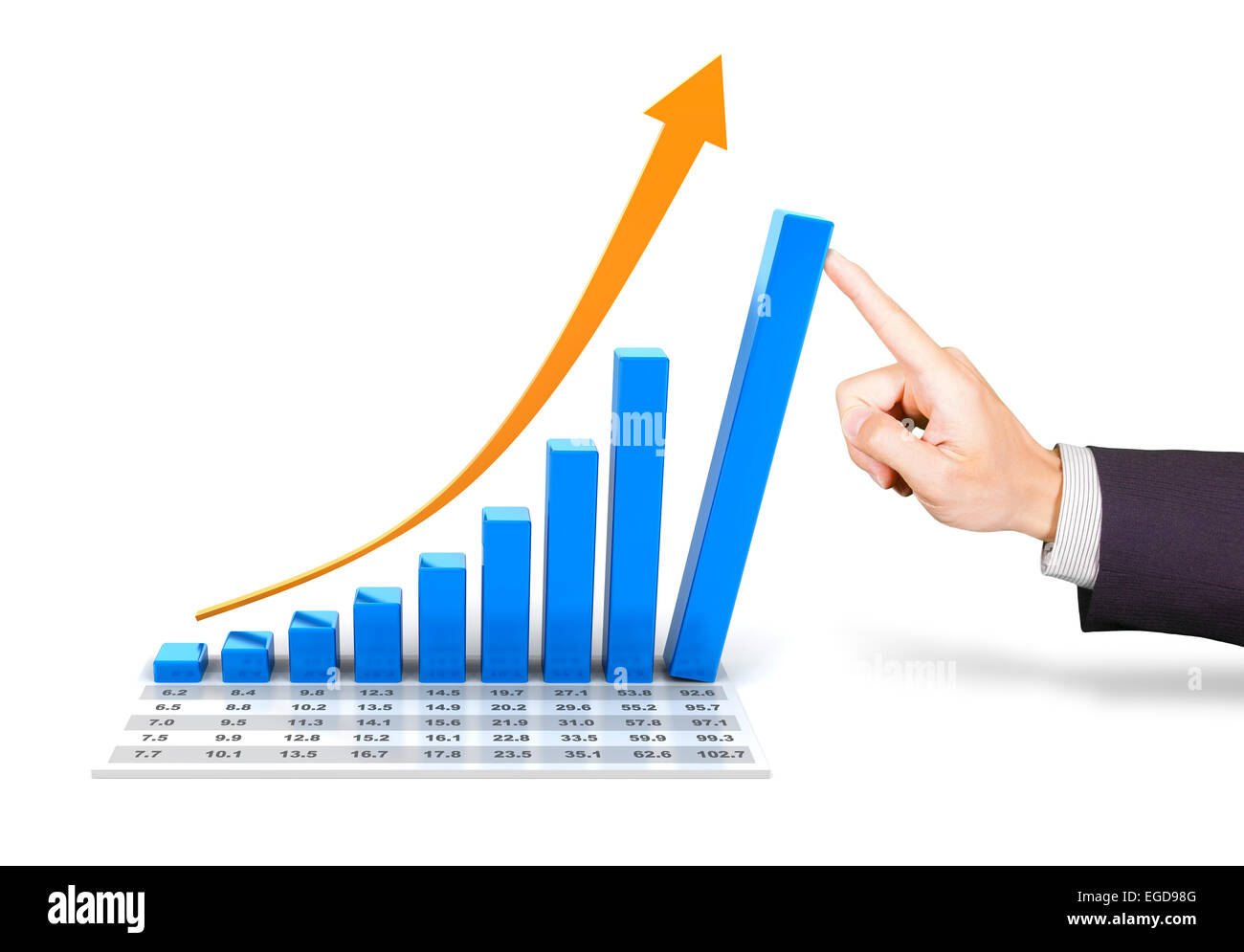 Steigendes diagramm Stockfotos und -bilder Kaufen - Alamy
