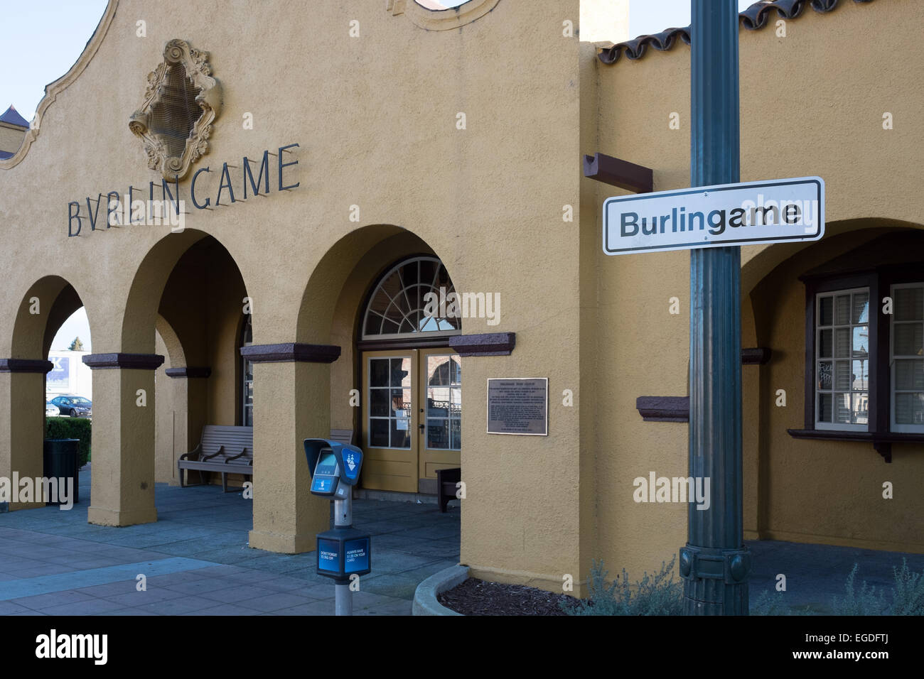 Bahnhof Burlingame Caltrain Stockfotos und -bilder Kaufen - Alamy