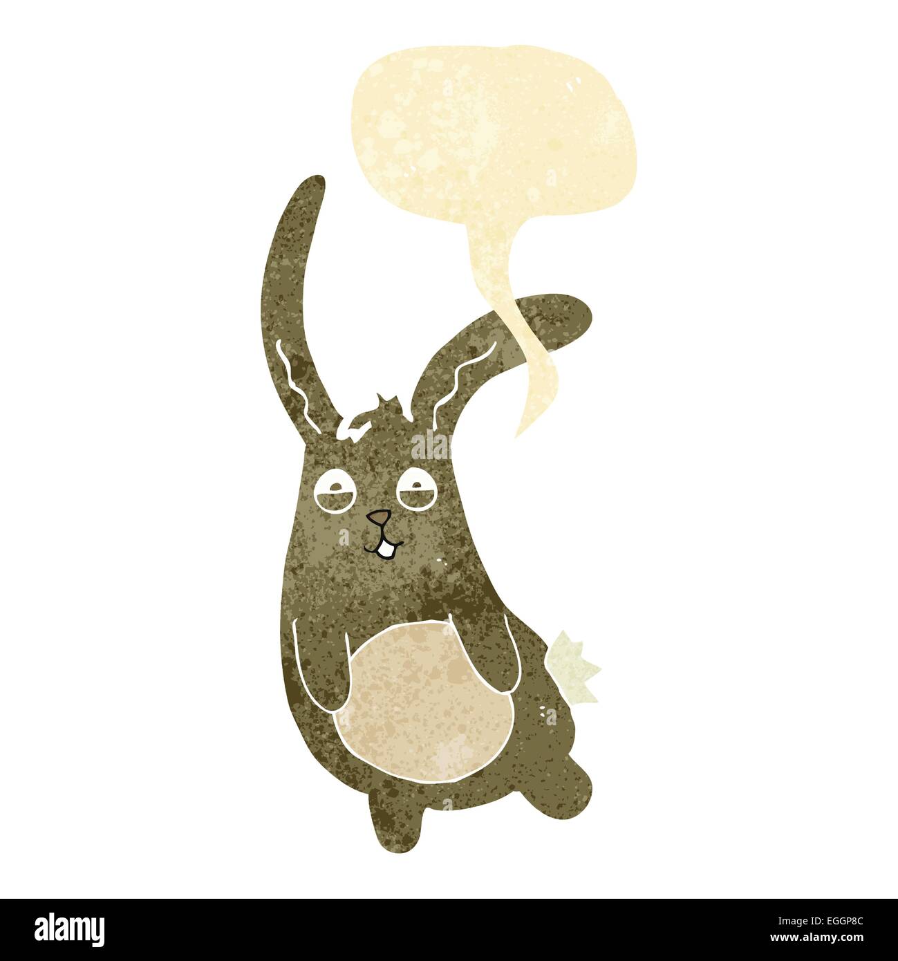 Lustige Comic-Hase mit Sprechblase Stock-Vektorgrafik - Alamy