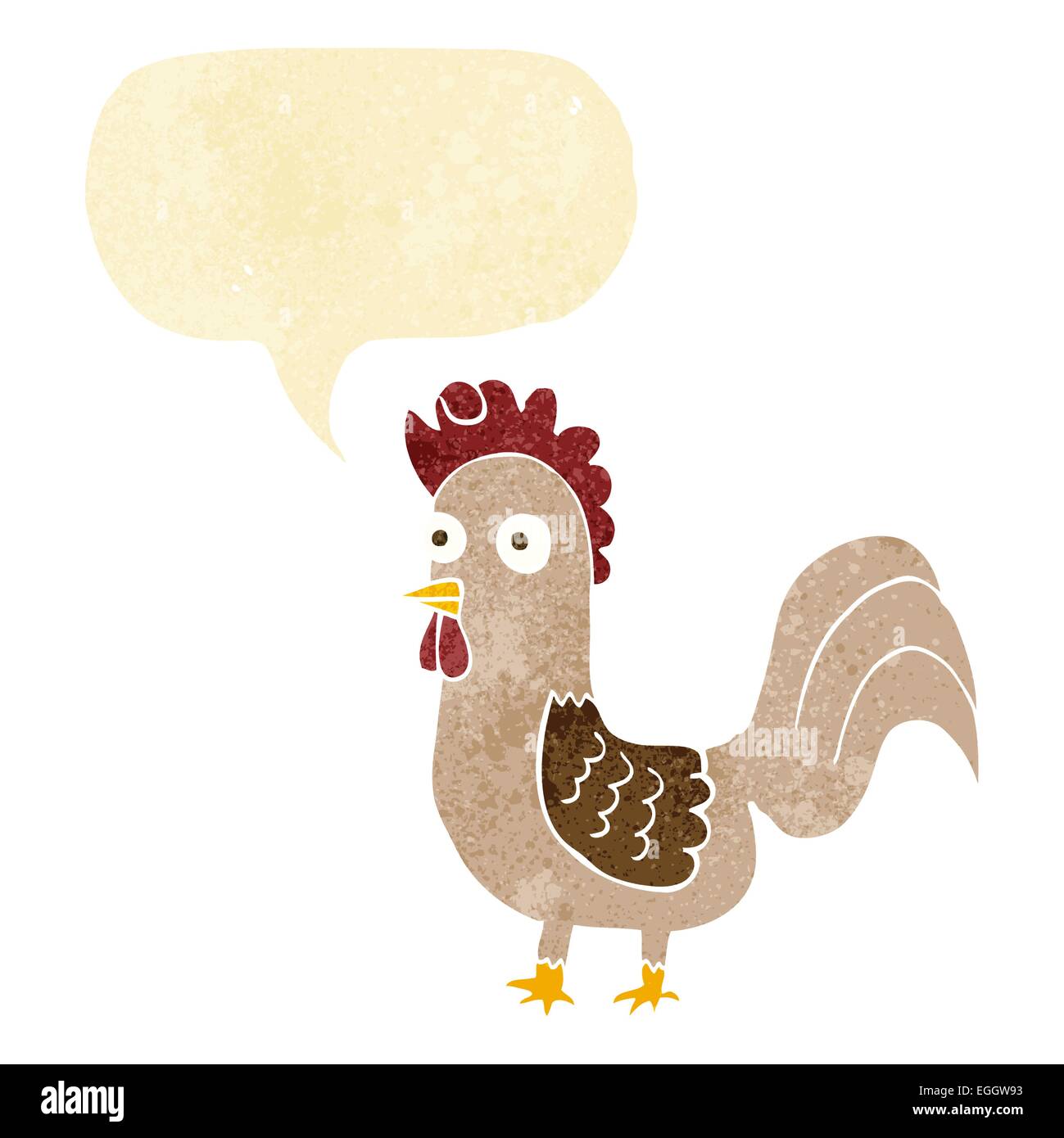 Cartoon-Hahn mit Sprechblase Stock-Vektorgrafik - Alamy