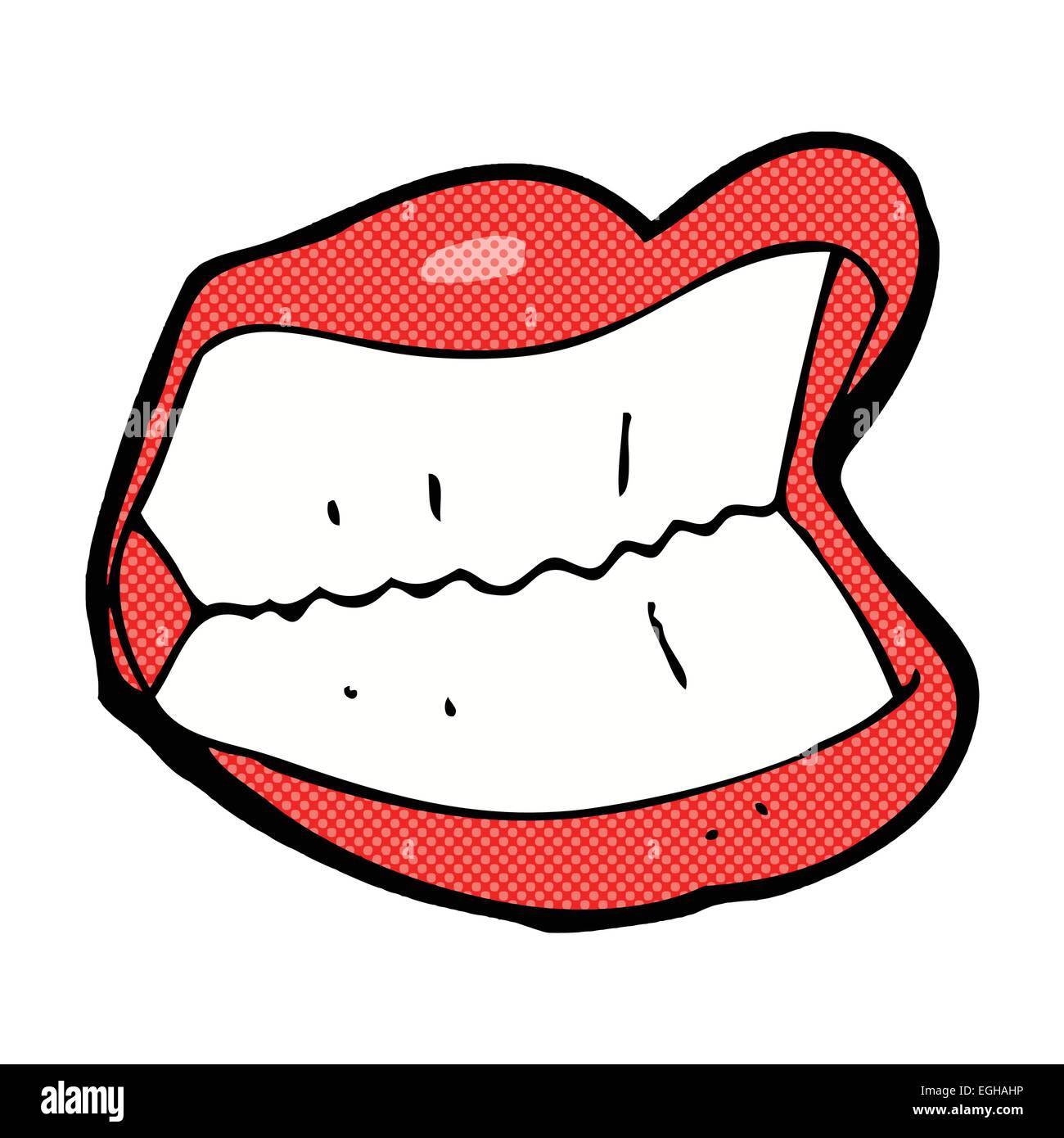 Retro Comic-Stil cartoon grinsenden Mund Stock-Vektorgrafik - Alamy