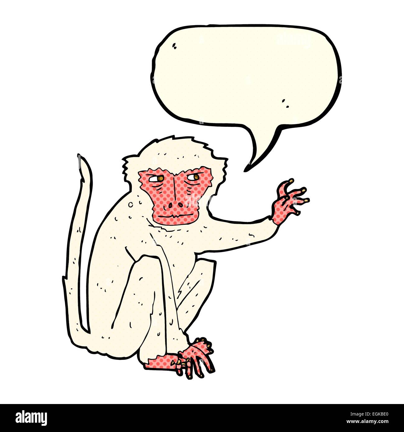 Cartoon böse Affe mit Sprechblase Stock-Vektorgrafik - Alamy