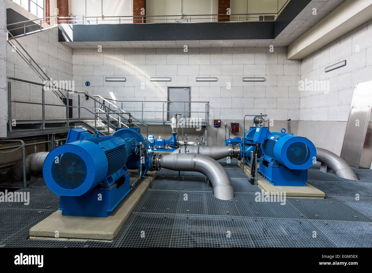 Wasserwerke, Filtern von Wasser vom Fluss Ruhr, Trinkwasser für die ...