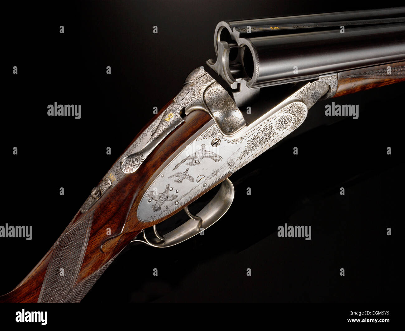 Double barrel shotgun -Fotos und -Bildmaterial in hoher Auflösung – Alamy