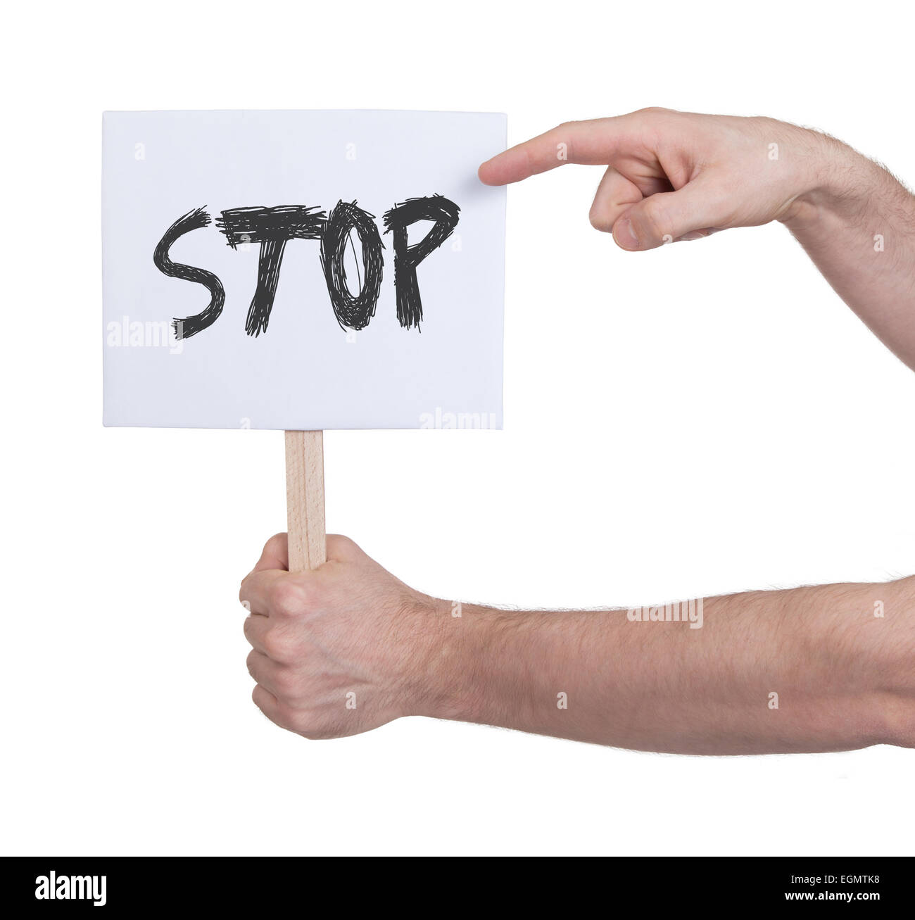 Stoppschild halten -Fotos und -Bildmaterial in hoher Auflösung – Alamy