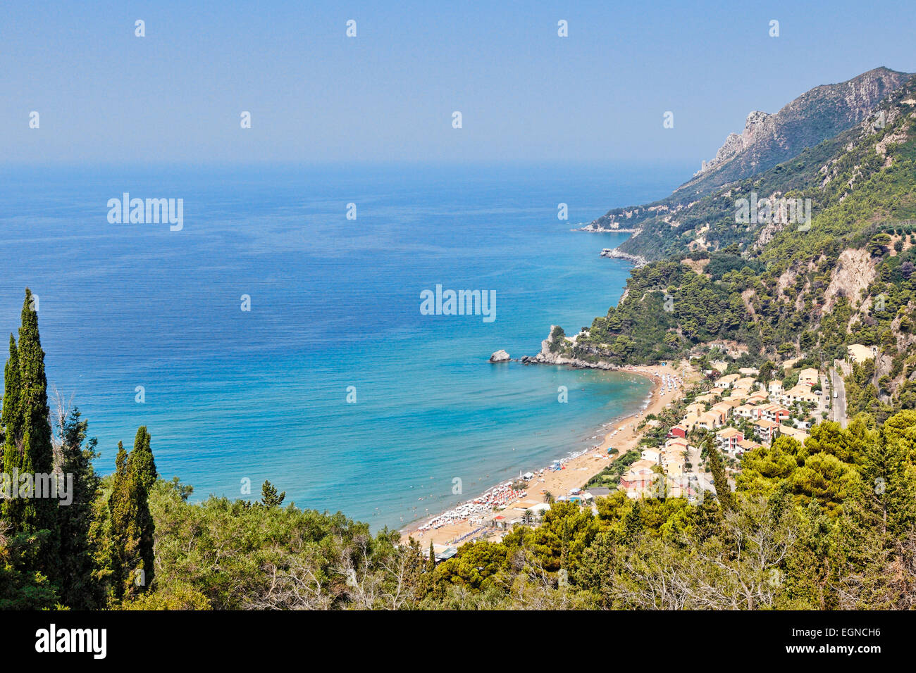 Glyfada Strand auf Korfu, Griechenland Stockfotografie - Alamy