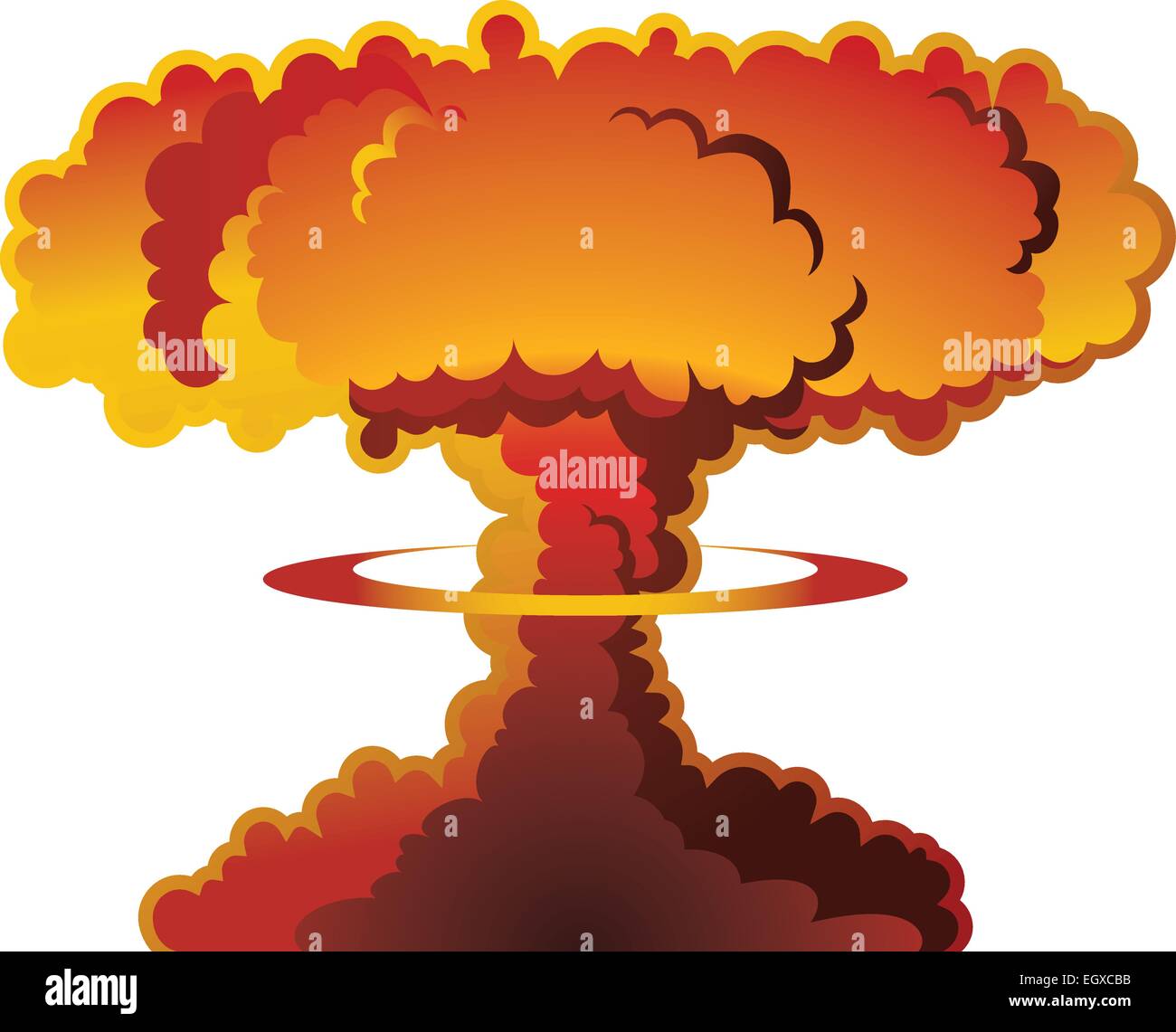 Eine Atombombe explodiert, bilden ein Atompilz Stock-Vektorgrafik - Alamy