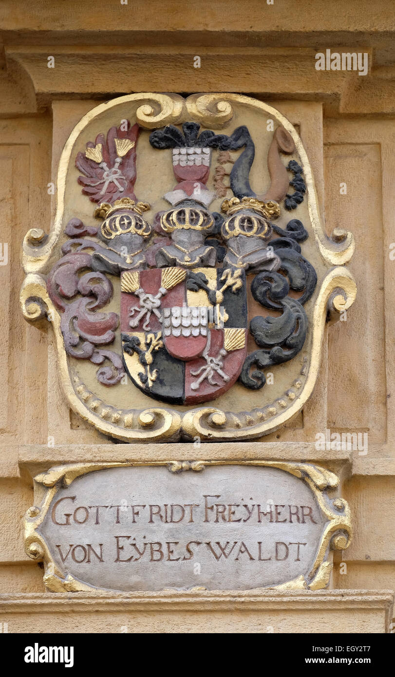 Fassade-Wappen auf der Landhaus-Altstadt Weltkulturerbe von der UNESCO ...