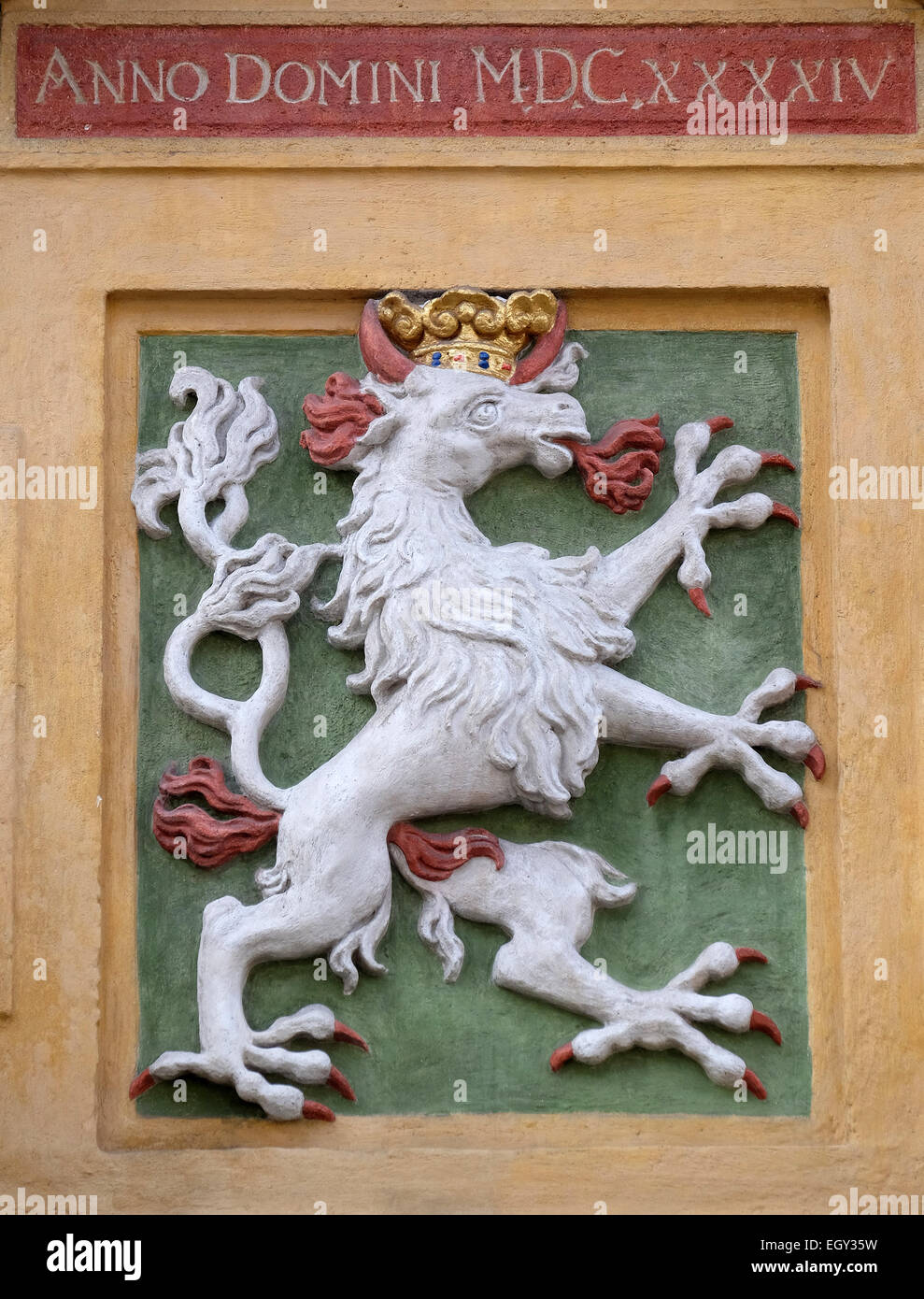Fassade-Wappen auf der Landhaus-Altstadt Weltkulturerbe von der UNESCO ...