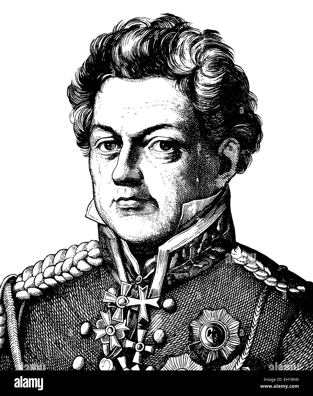 Verbesserte Digitalbild August Neidhardt, Graf von Gneisenau, 1760-1831 ...