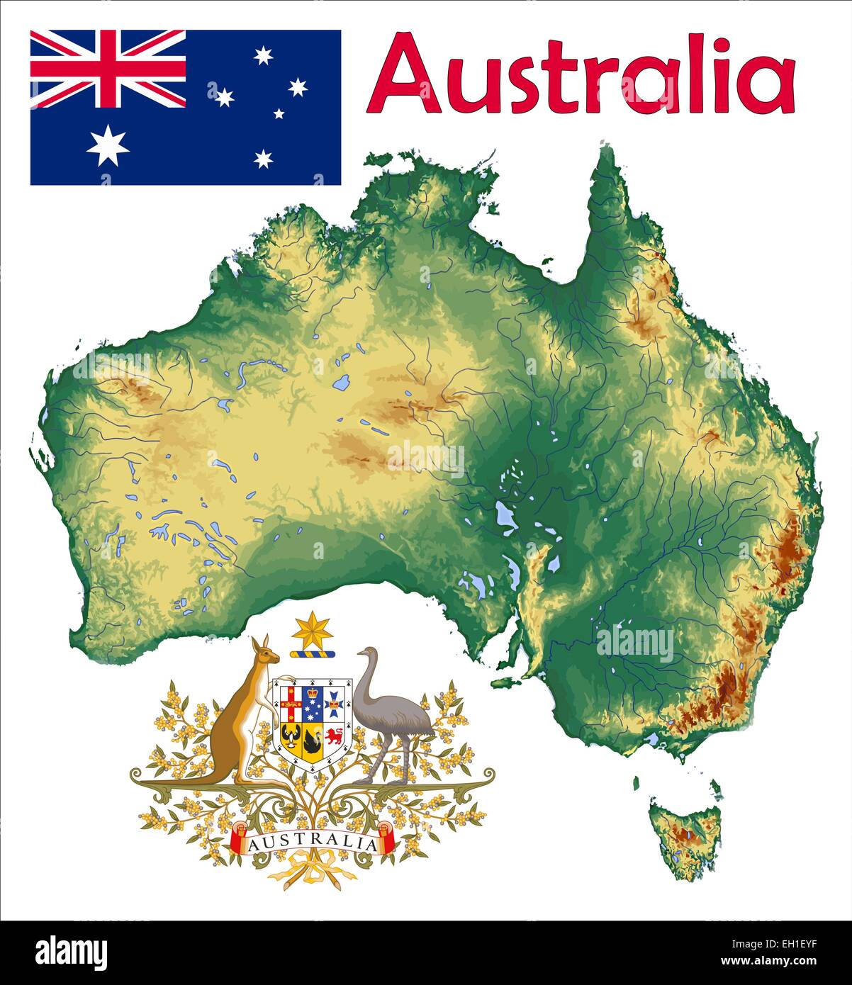 Australia map Stock-Vektorgrafiken kaufen - Alamy