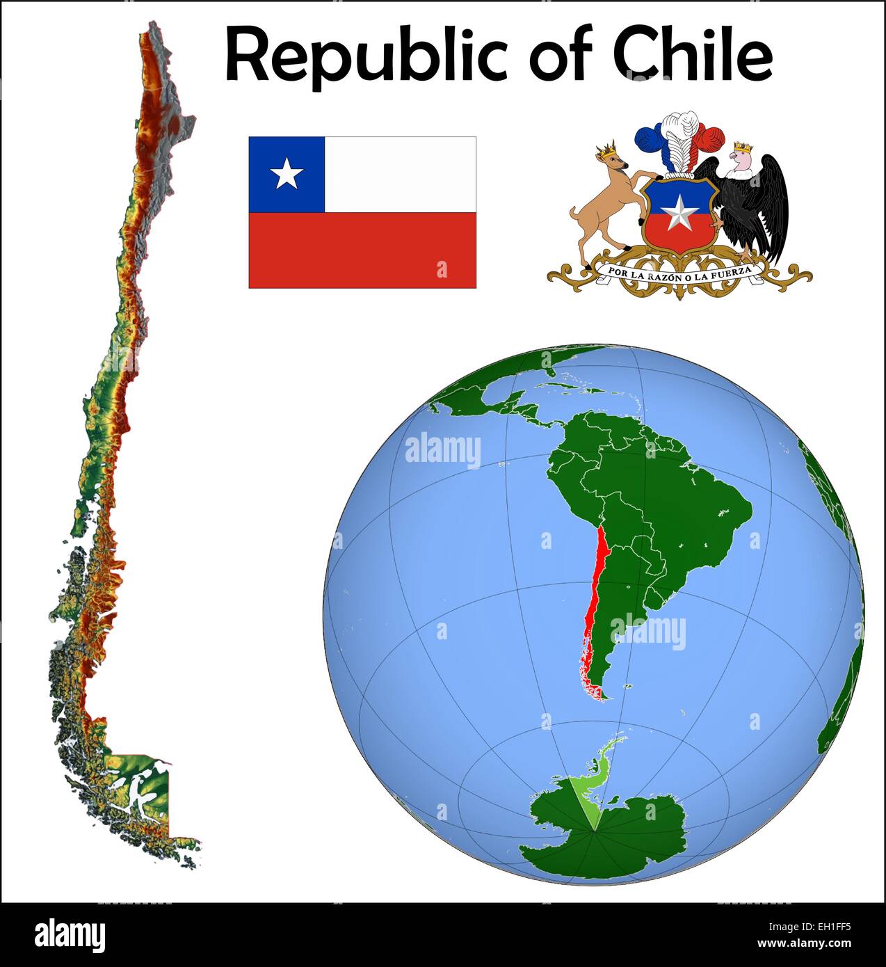 Chile Aerial View Map Stockfotos und -bilder Kaufen - Alamy