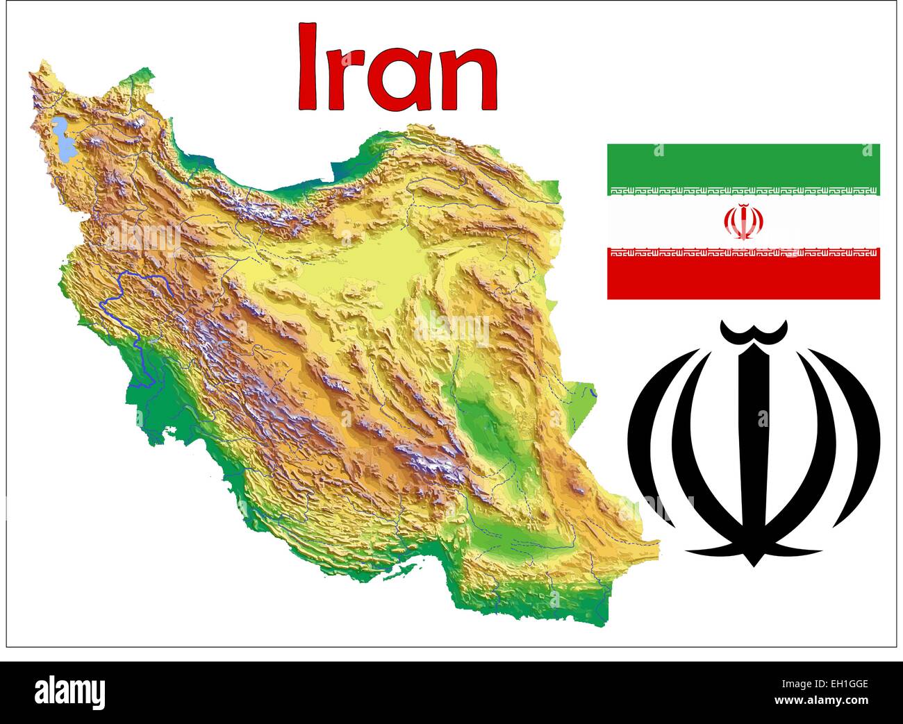 Iran Map Stock-Vektorgrafiken kaufen - Alamy