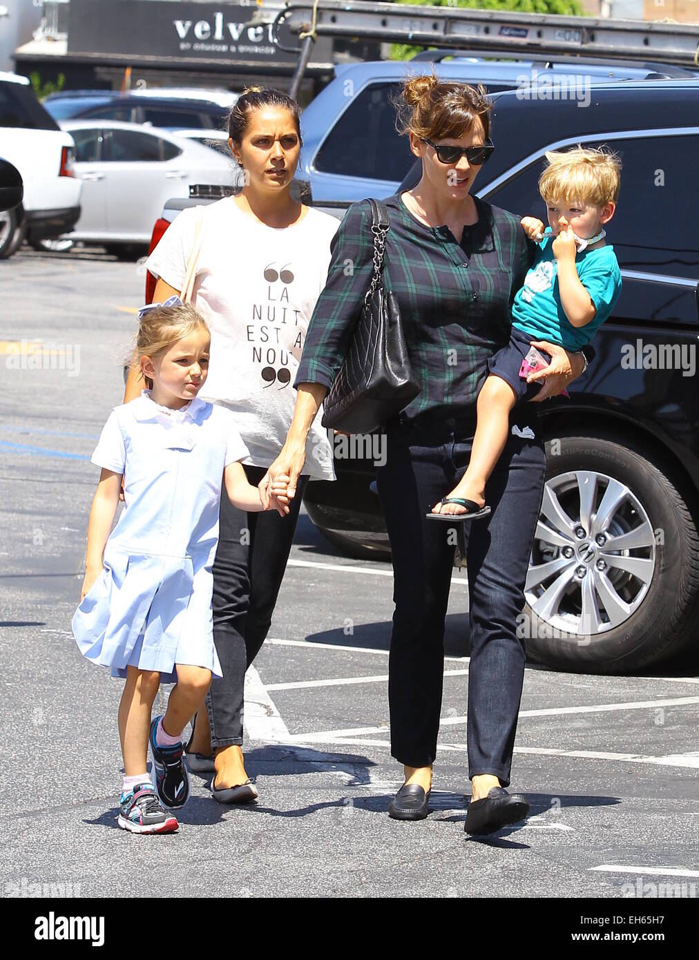 Jennifer Garner und ihre beiden Kinder, Seraphina und Samuel, Einkaufen ...