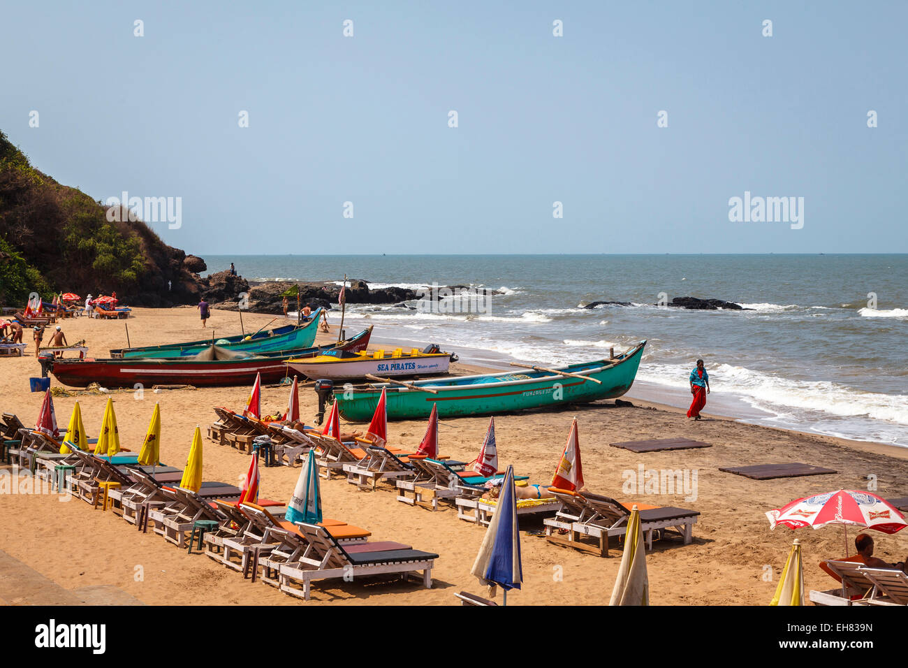 South Anjuna Beach, Goa, Indien, Asien Stockfotografie - Alamy