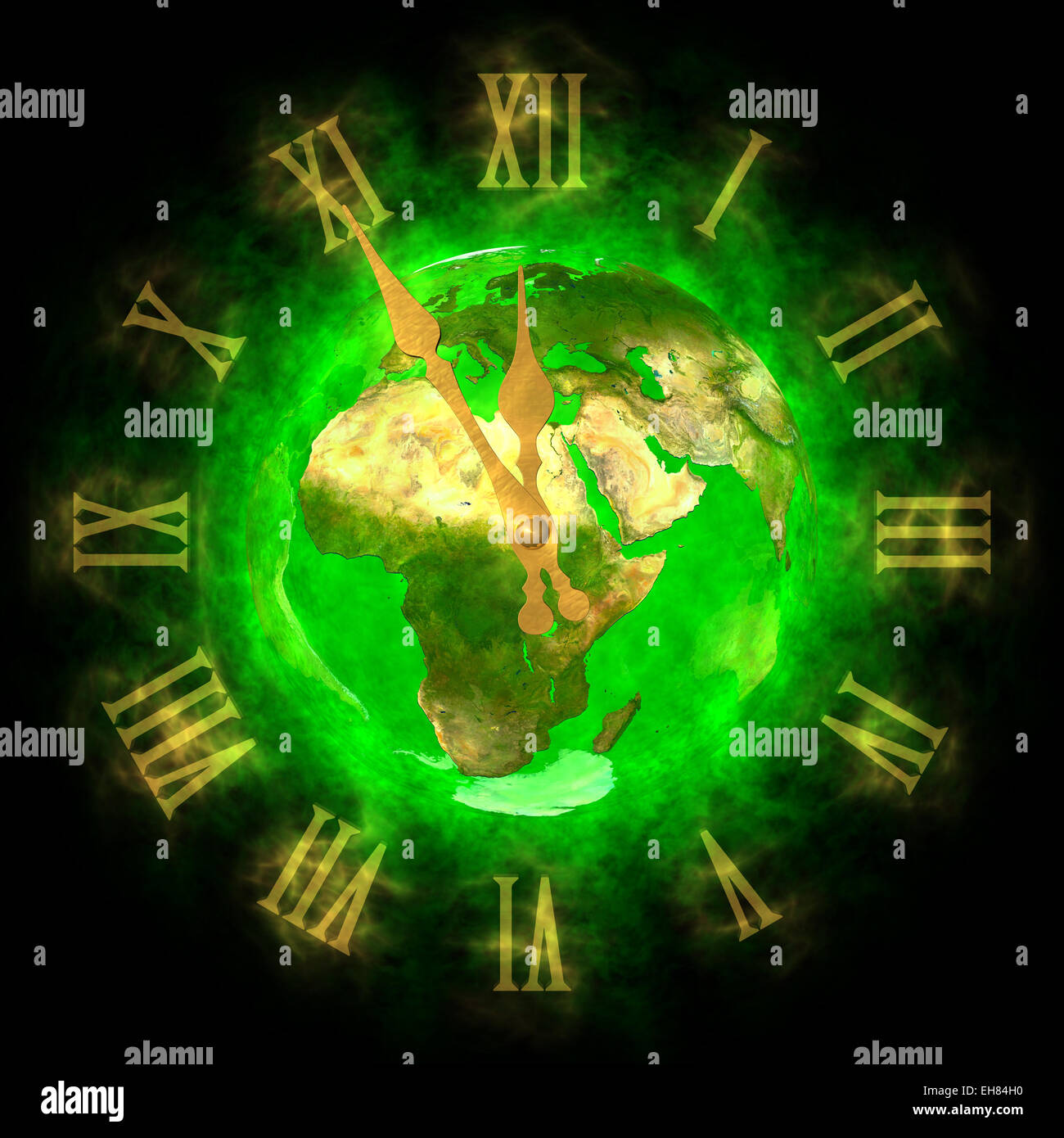 Uhr mit erde -Fotos und -Bildmaterial in hoher Auflösung – Alamy