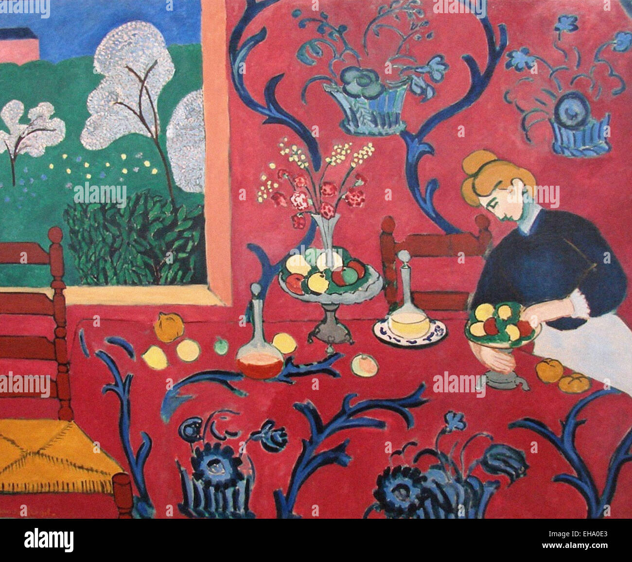 Henri Matisse die Dessert - Harmonie in rot (das rote Zimmer ...