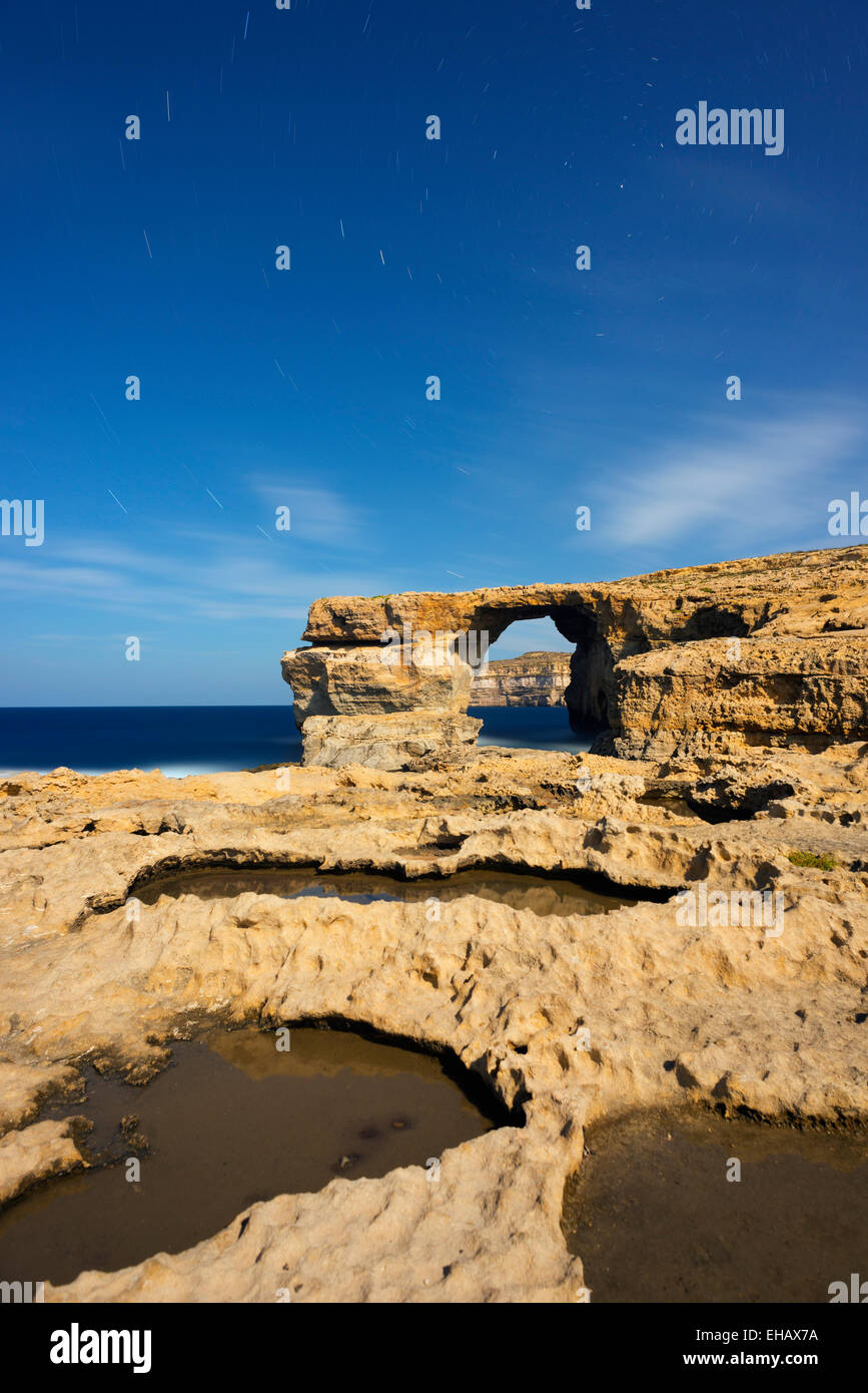 Mittelmeer Europa, Malta, Insel Gozo, Dwerja Bay, The Azure Window ...