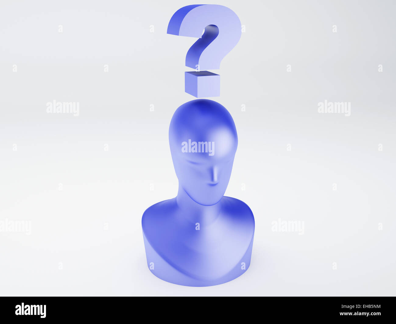 Mann mit Fragezeichen Stockfotografie - Alamy