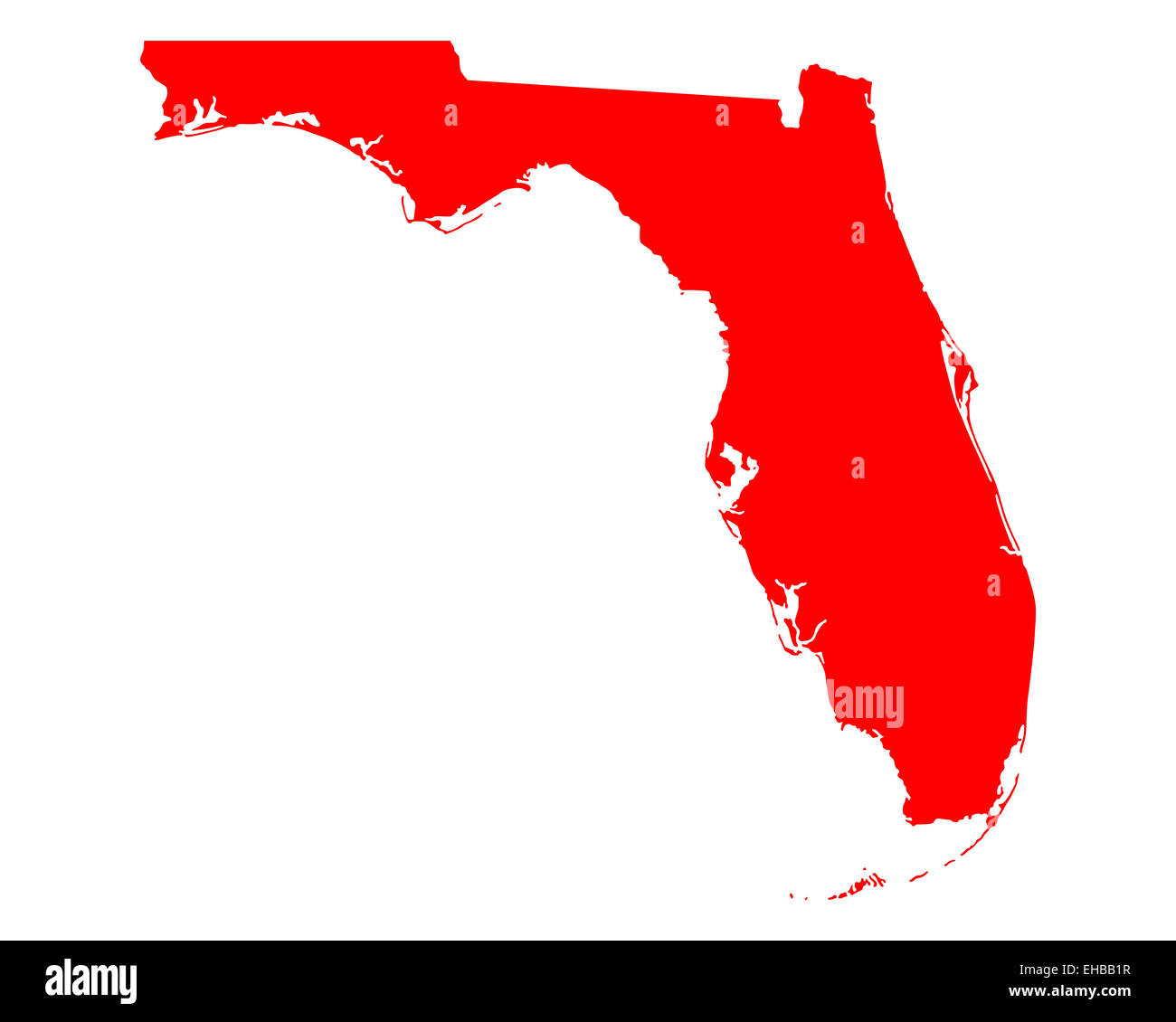 Landkarte von Florida Stockfotografie - Alamy