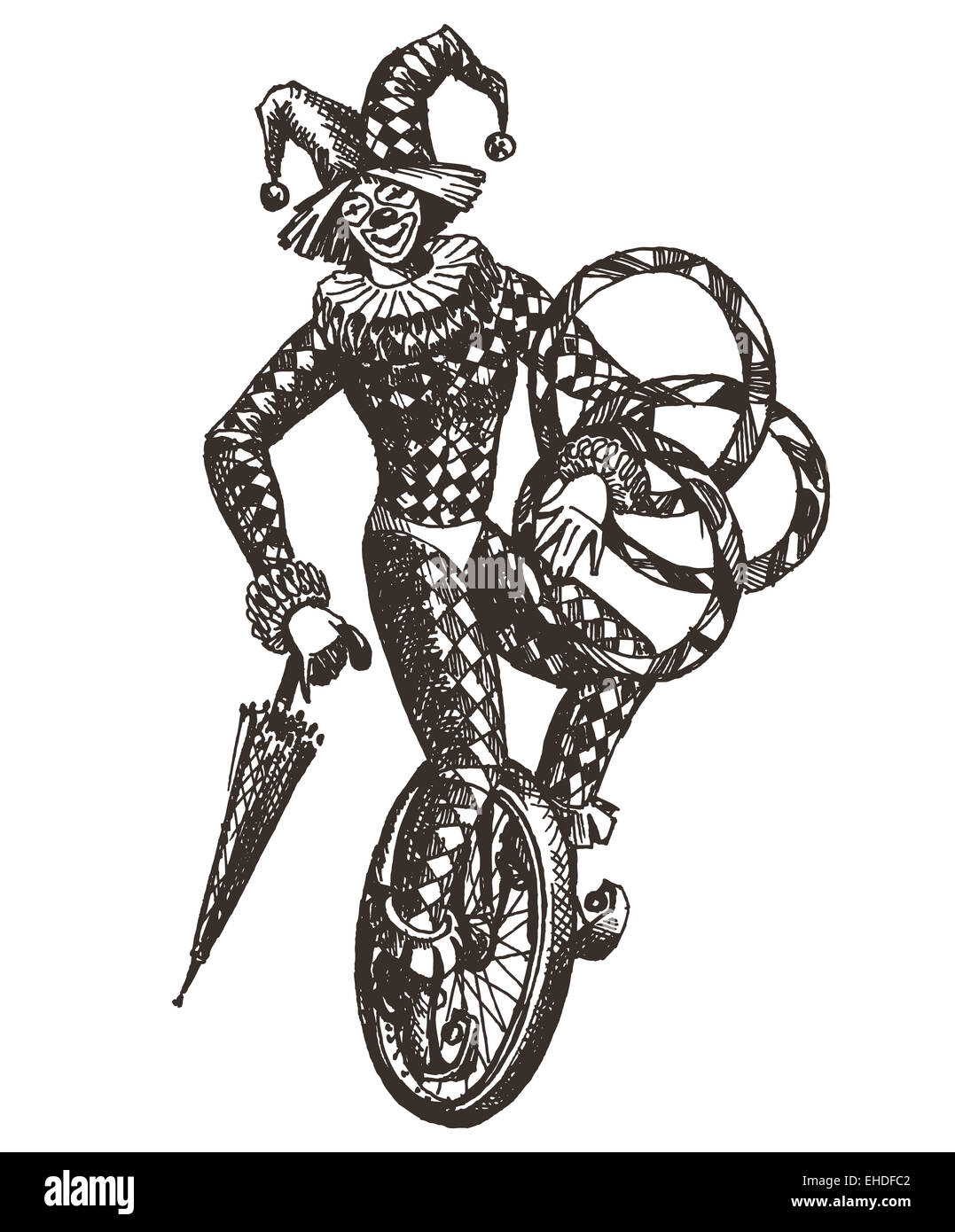 Zirkus-Vektor-Logo-Design-Vorlage. Clown oder Harlekin-Symbol ...