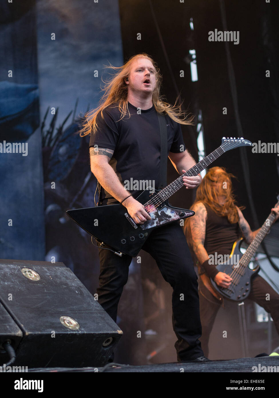 Viveiro, Spanien: Amon Amarth die live am 1. Tag des Festival ...