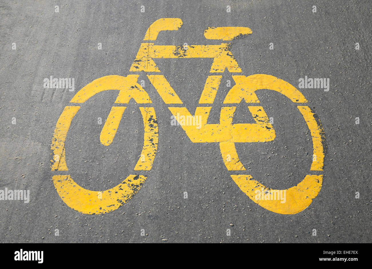Verkehrszeichen für Fahrräder und Radfahrer im freien Stockfotografie ...