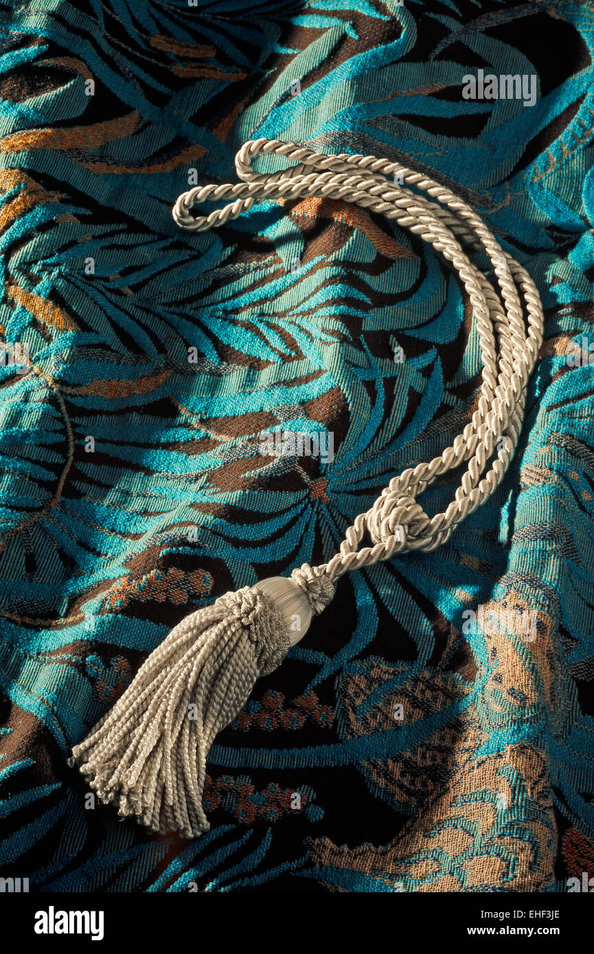 Quaste liegen auf einem jacquard Gobelin Stockfotografie - Alamy