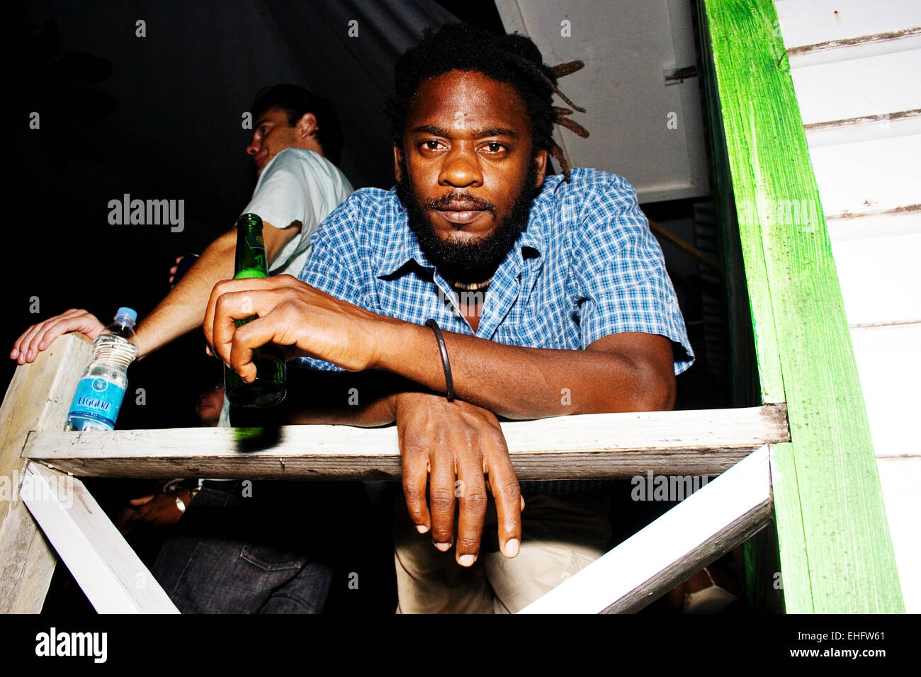 Cooler Typ bei Norman Jay Back II Life Party im Abracadabra Antigua ein ...
