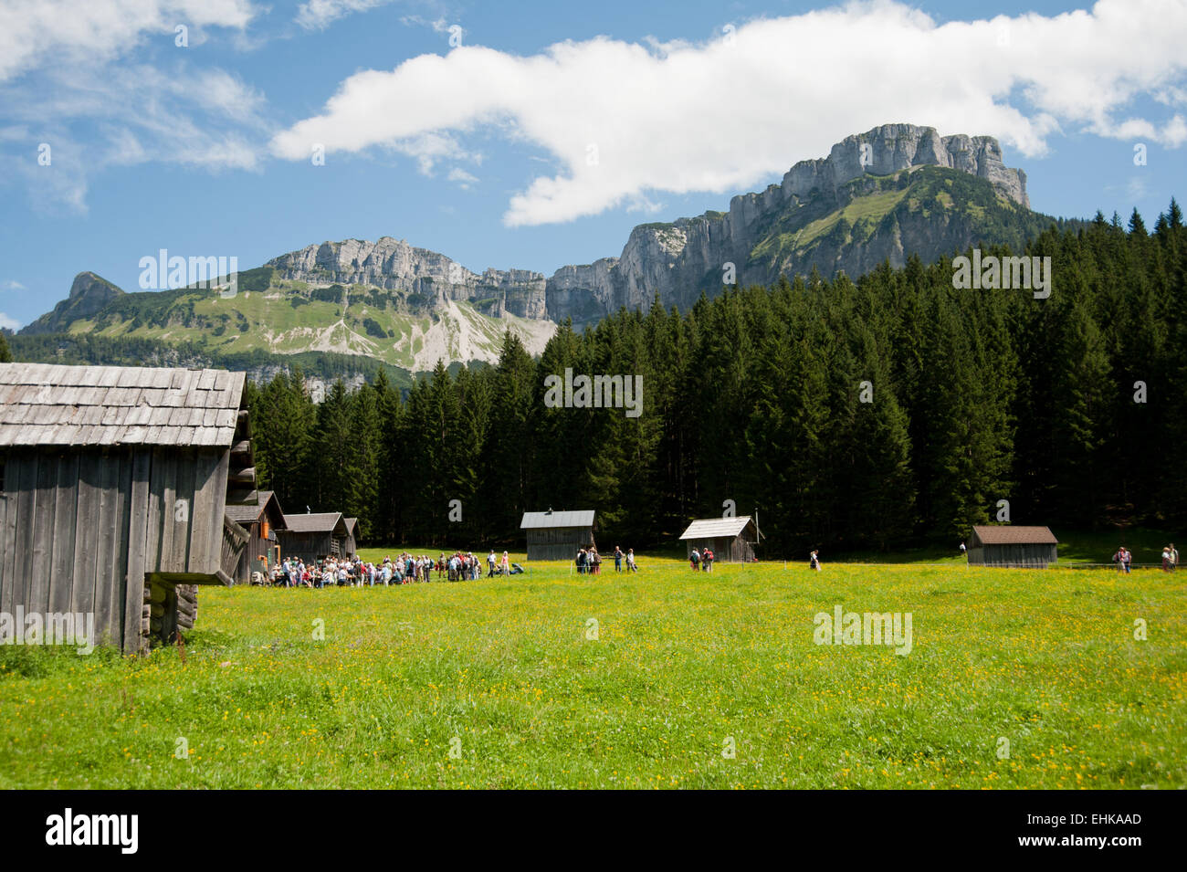 Blaa Alm mit Loser, Altaussee, Ausseerland, Steiermark, Salzkammergut ...