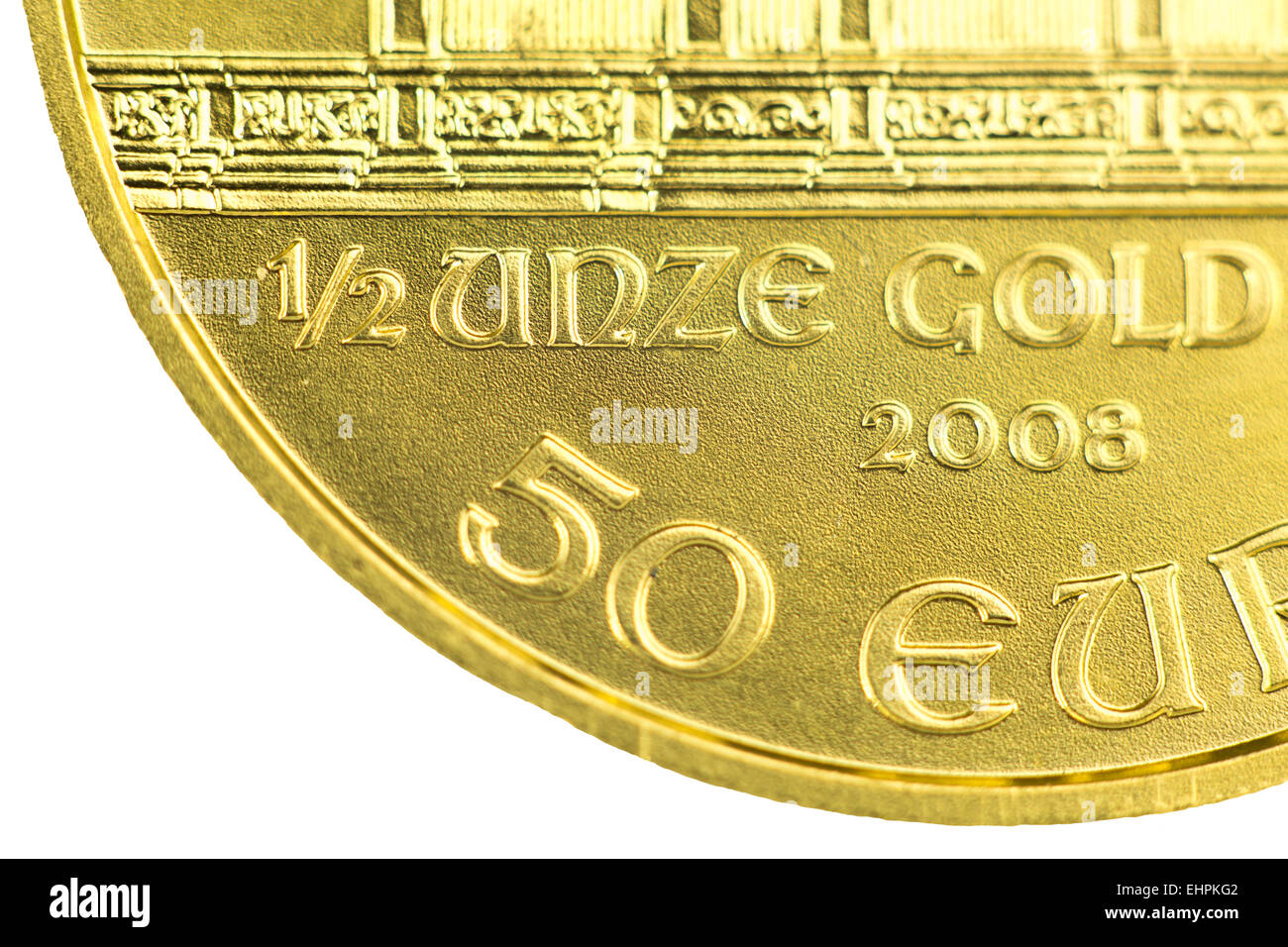 Eine halbe Unze gold Stockfotografie - Alamy