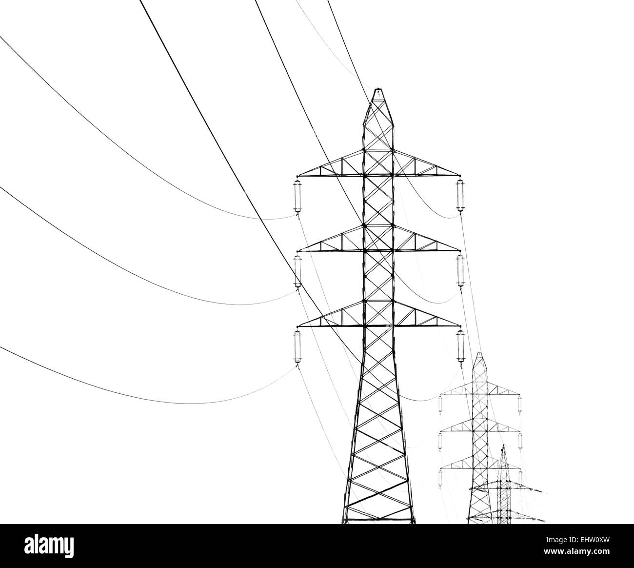 High voltage ac transmission tower Ausgeschnittene Stockfotos und ...