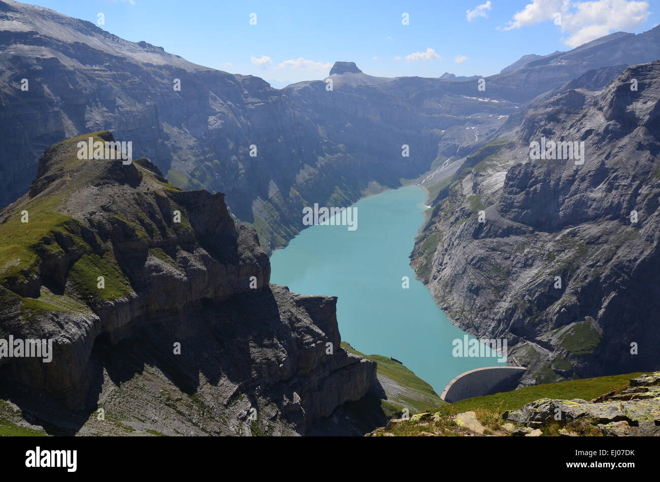 Schweiz, Europa, Kanton Glarus, Linthal, Mutten, Linth Limmern, See ...