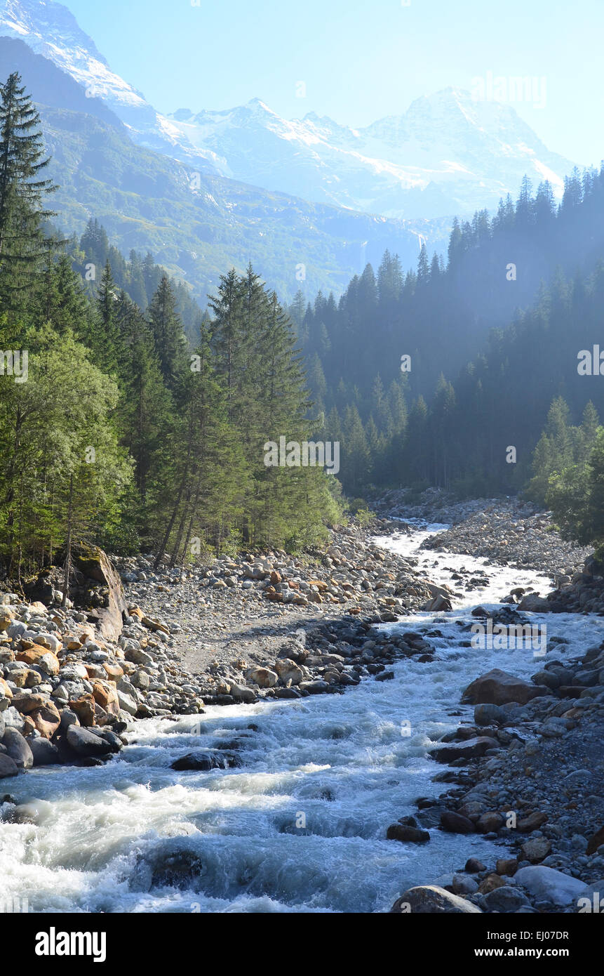 Schweiz, Europa, Kanton Bern, Berner Oberland, Valley, Lauterbrunnen ...