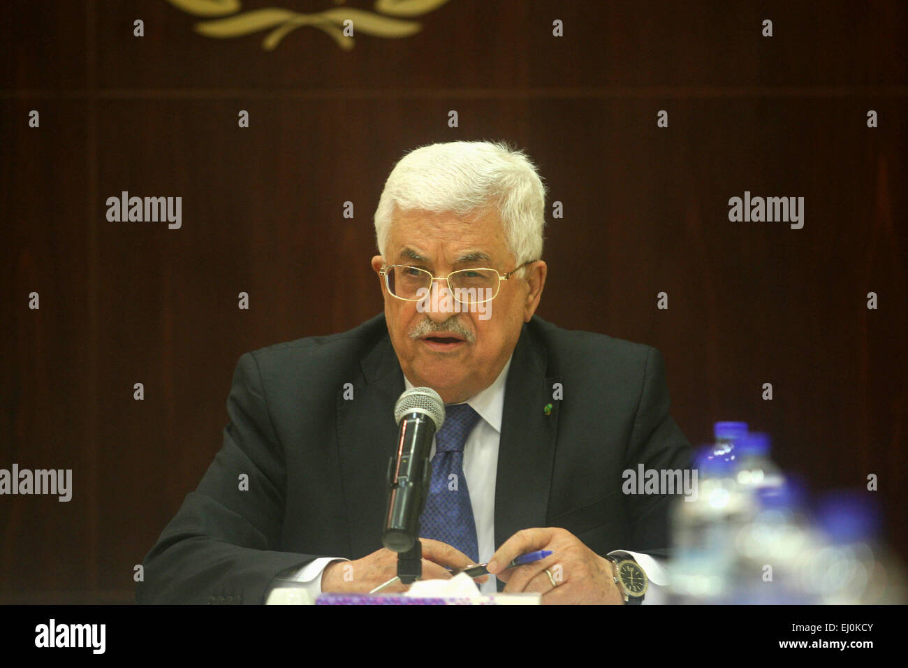 Ramallah, Westjordanland, Palästinensische Gebiete. 19. März 2015 ...