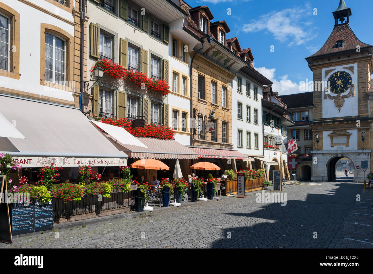 Murten, Schweiz, Europa, Kanton Freiburg, Freiburg, Stadt, Stadt ...