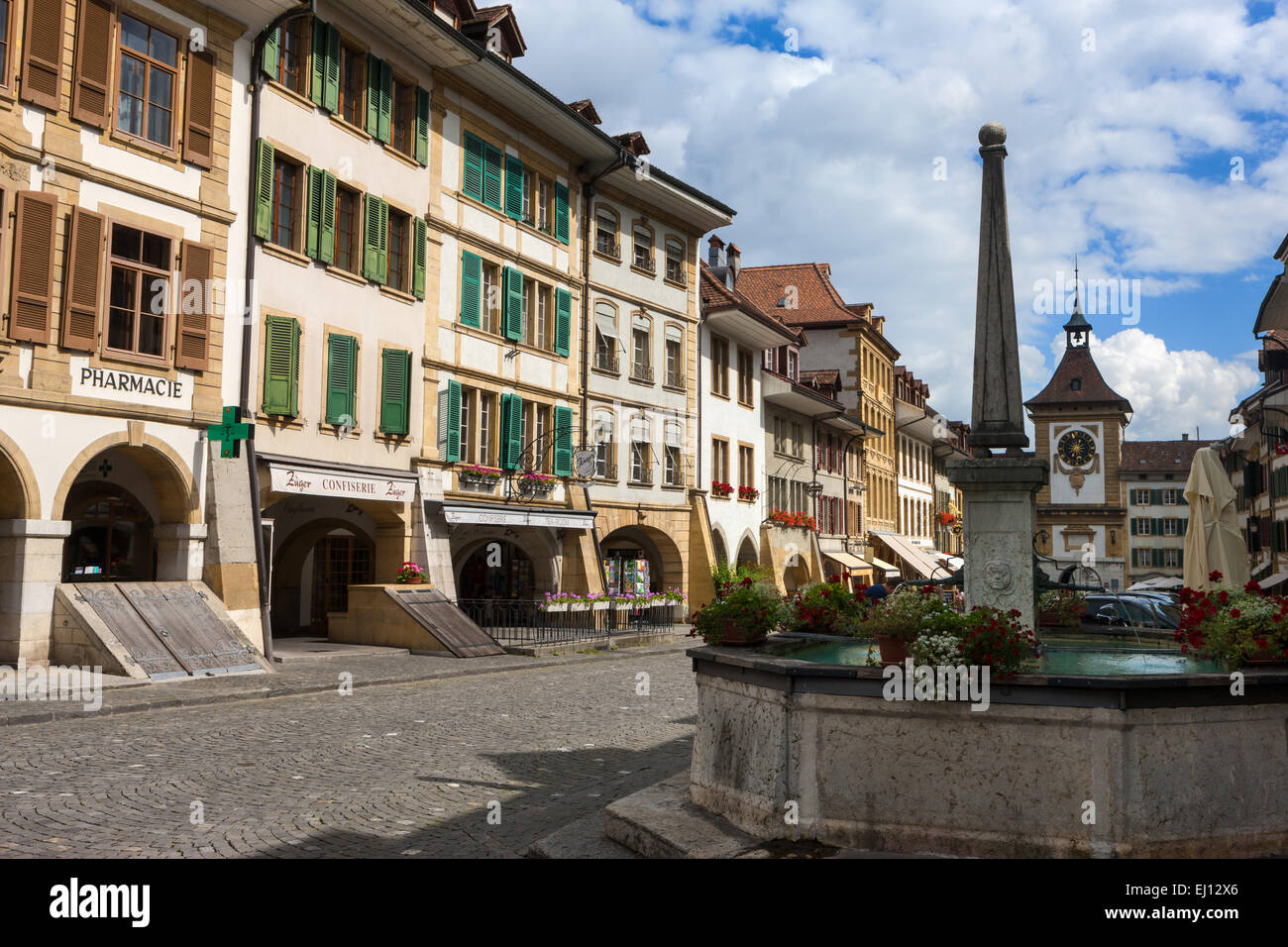 Murten, Schweiz, Europa, Kanton Freiburg, Freiburg, Stadt, Stadt ...