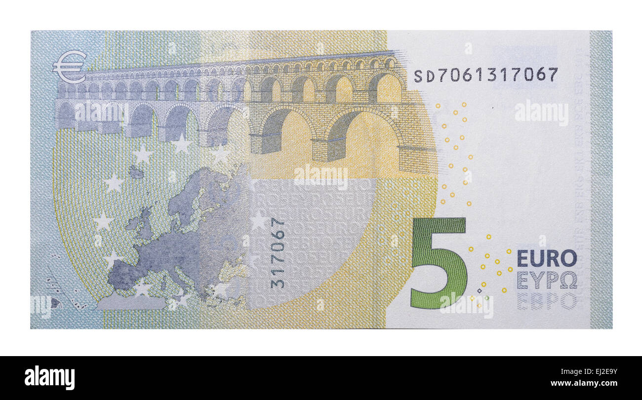 Neue Banknoten 5 Euro Stockfotografie - Alamy
