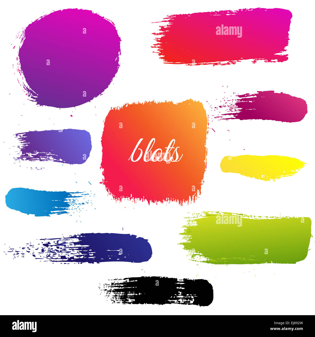 Farb-Flecken-Set Stockfotografie - Alamy